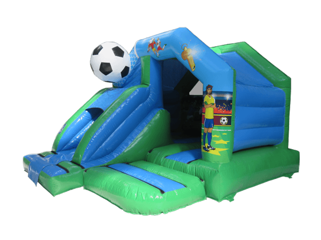 15x12ft 3D Football Front Slide Combi Bouncy Castle With Slide ...