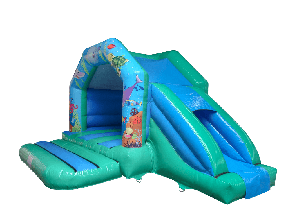 13x18ft Ocean Side Slide Combi Bouncy Castle - Airquee Inflatables